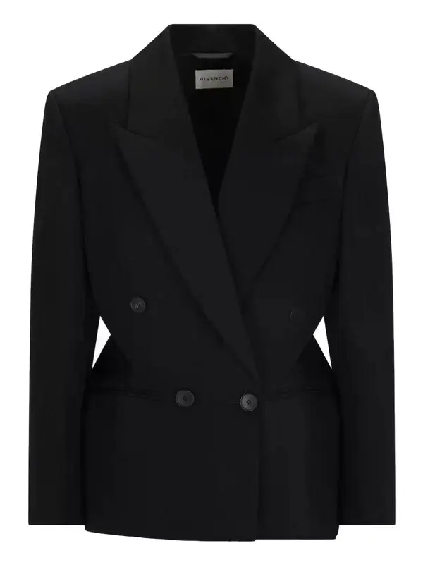 Givenchy Wool Double-breasted Blazer - Black