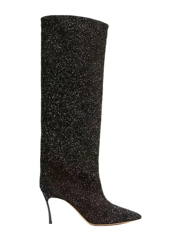 Casadei Pointed-toe Stiletto Boots - Black