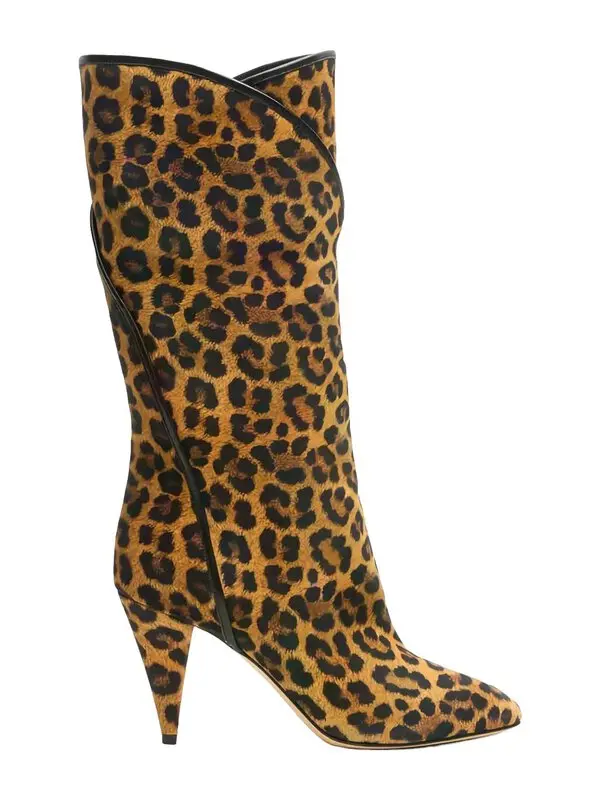 Casadei Venus Leopard-print Boots - Brown