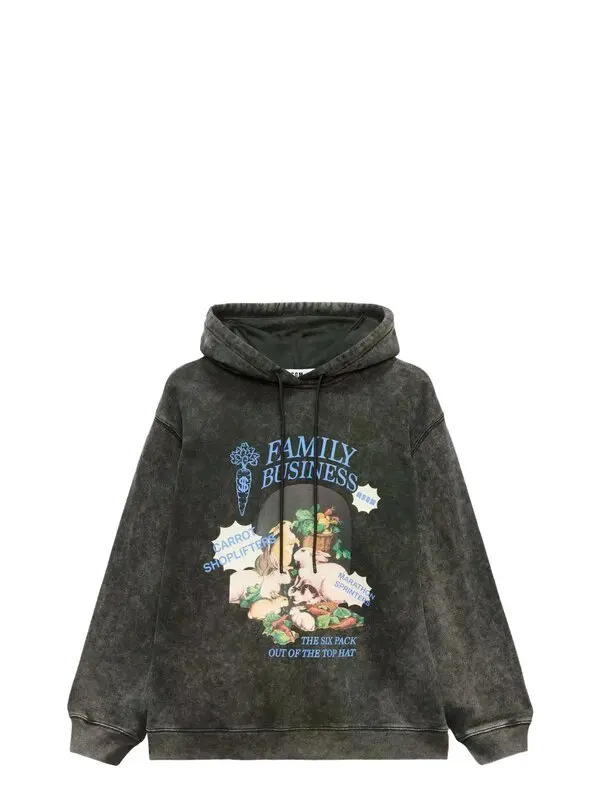 MSGM Graphic-print Hoodie - Black