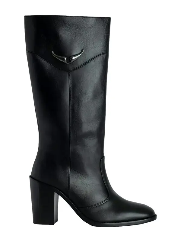 Zadig&Voltaire Leather Ankle Boots - Black