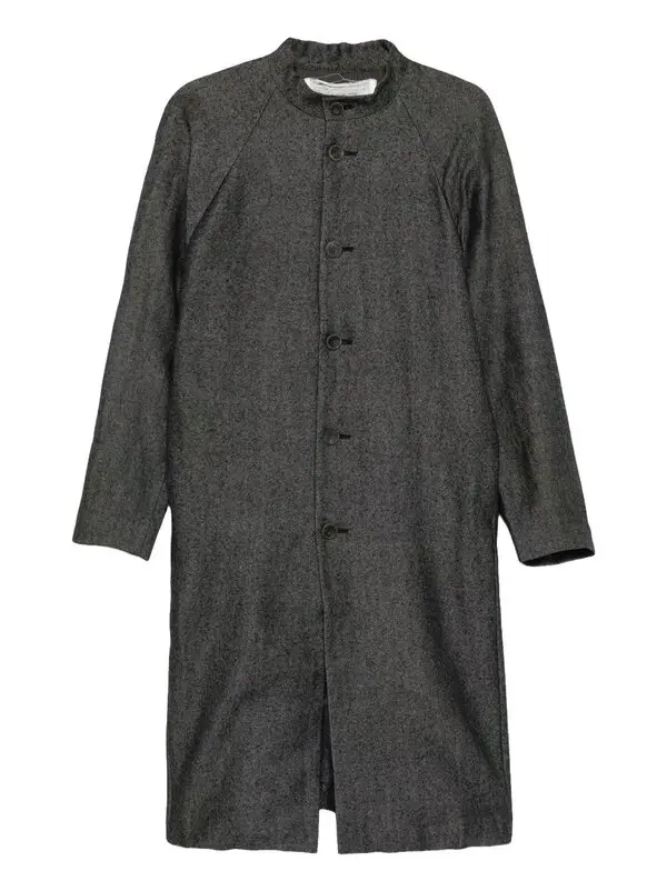 INDIVIDUAL SENTIMENTS Single-breasted Collarless Coat - Grey