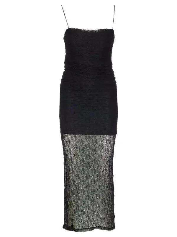 ELE Lace-detailed Maxi Dress - Black