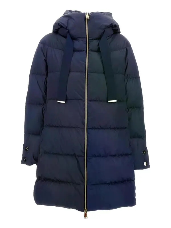 Herno A-shape Hooded Puffer Coat - Blue