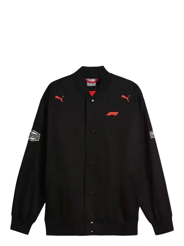 PUMA X F1 Logo-appliqué Bomber Jacket - Black