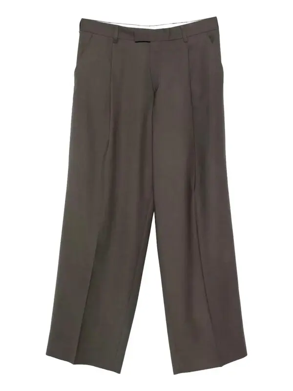 BE ABLE Pleated Straight-leg Trousers - Brown