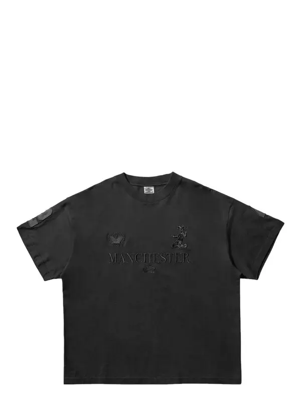 UMBRO Embroidered Cotton T-shirt - Black
