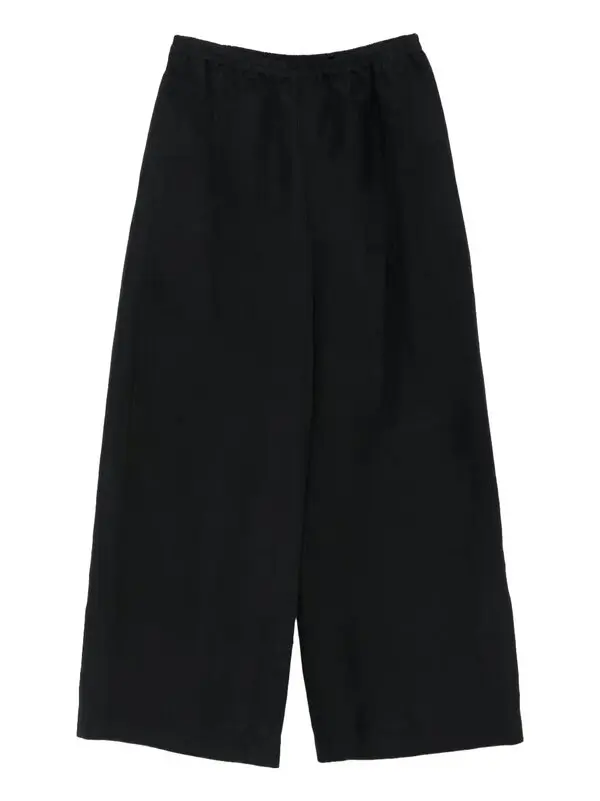 THE ROW Silk Wide-leg Trousers - Black