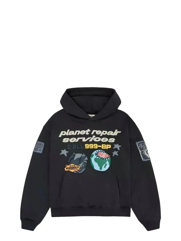 BROKEN PLANET Planet Repair Services Hoodie - Black