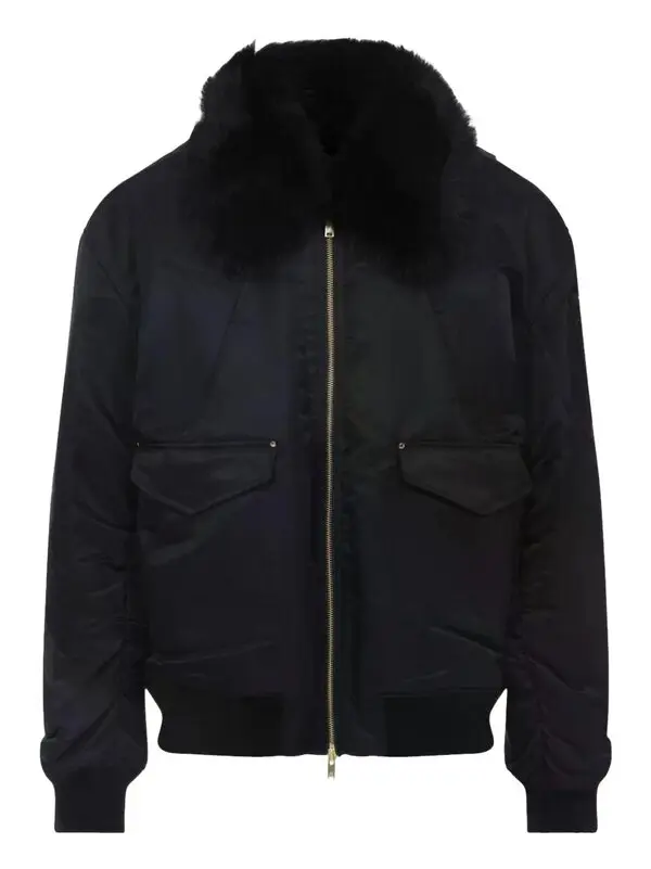 Moose Knuckles Faux-fur Collar Jacket - Black