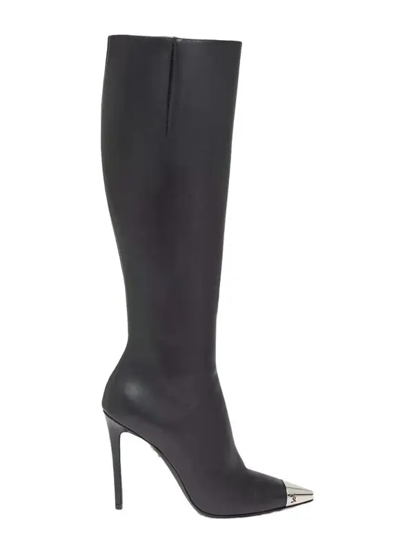 David Koma 100mm Leather Knee-high Stiletto Boots - Black