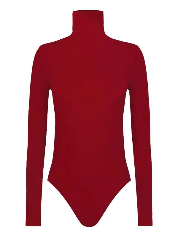 Wolford Virgin Wool Blend Bodysuit - Red