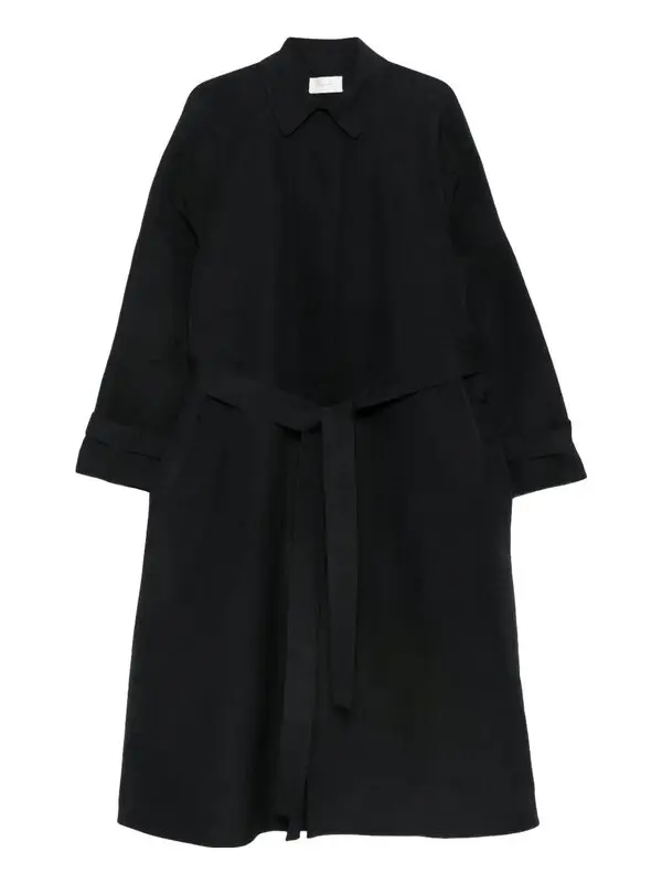 THE ROW Belted Single-breasted Coat - Black