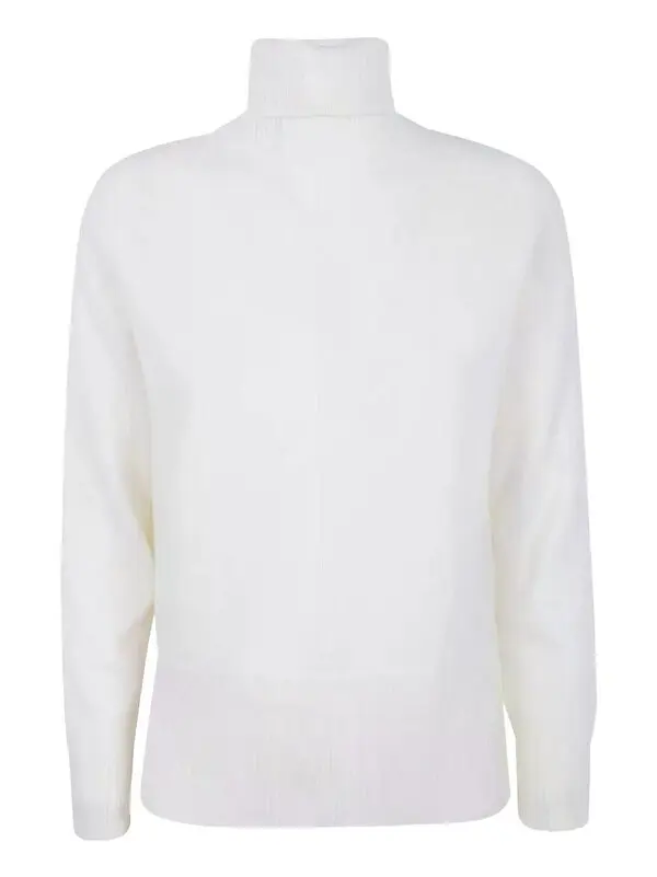 ANNE CLAIRE Wool High-neck Sweater - White
