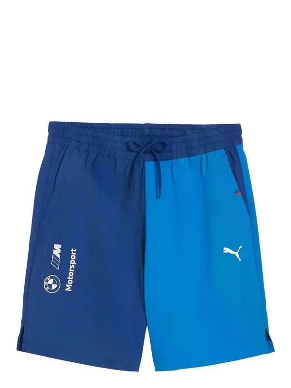 PUMA Bmw Motorsport Colour-block Track Shorts - Blue