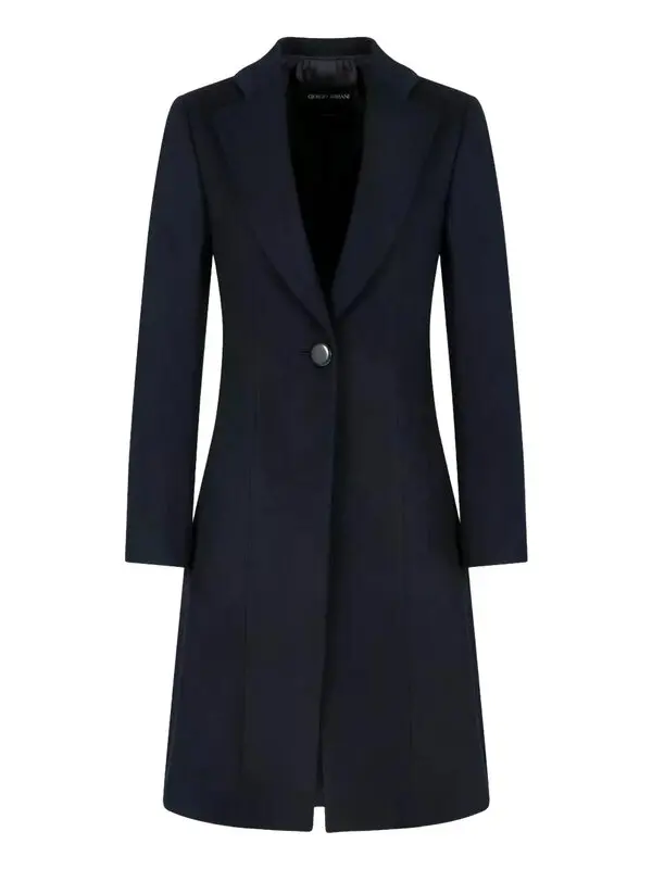 Giorgio Armani Buttoned Coat - Blue