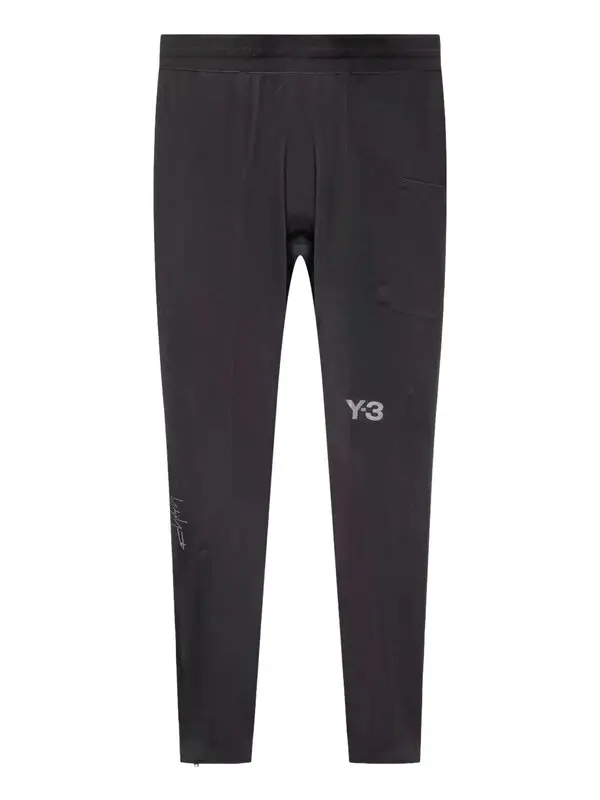 Y3 Logo-detail Leggings - Black