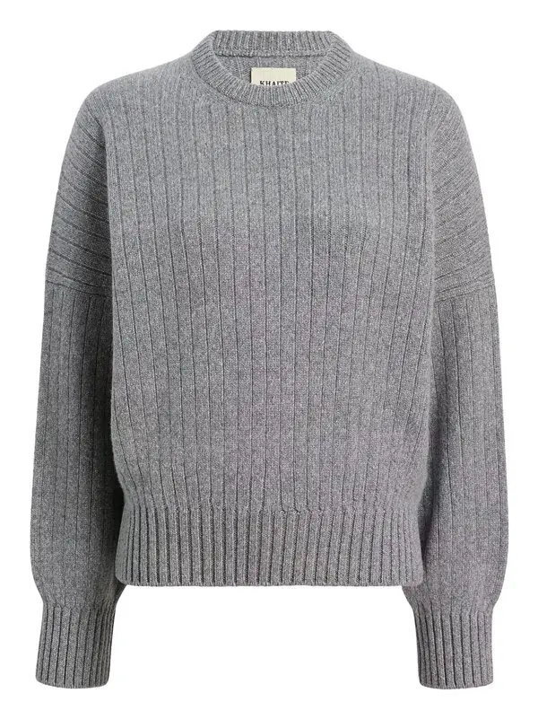 Khaite Ribbed Knit Sweater - Grey