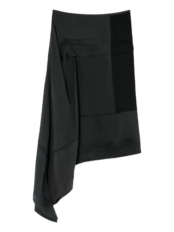 LEMAIRE Pleated Asymmetric Skirt - Grey