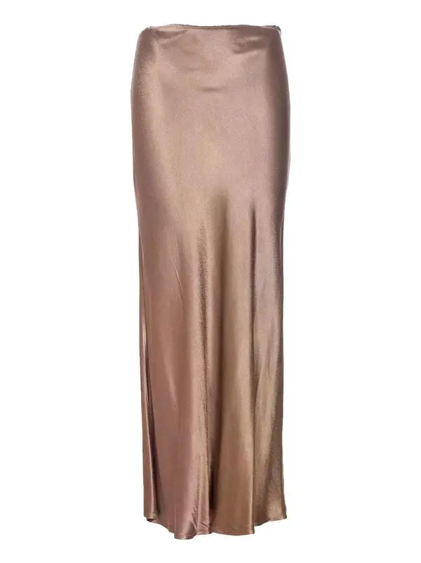 ELE Flared Fitted Skirt - Brown