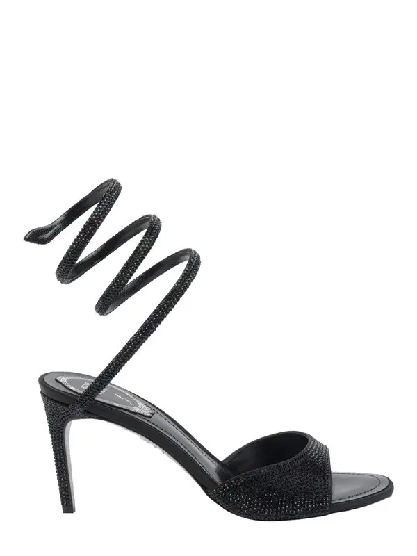 Rene Caovilla 100mm Crystal-embellished Heeled Sandals - Black