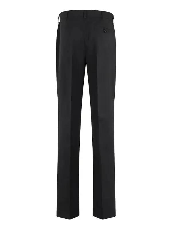 Moschino Wool Straight-leg Trousers - Black