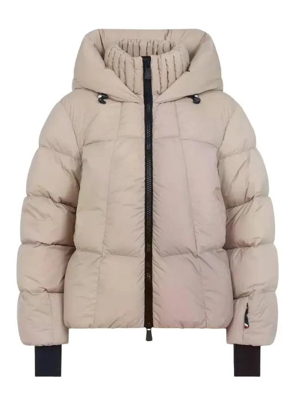 Moncler Zip-up Padded Parka Coat - Neutrals