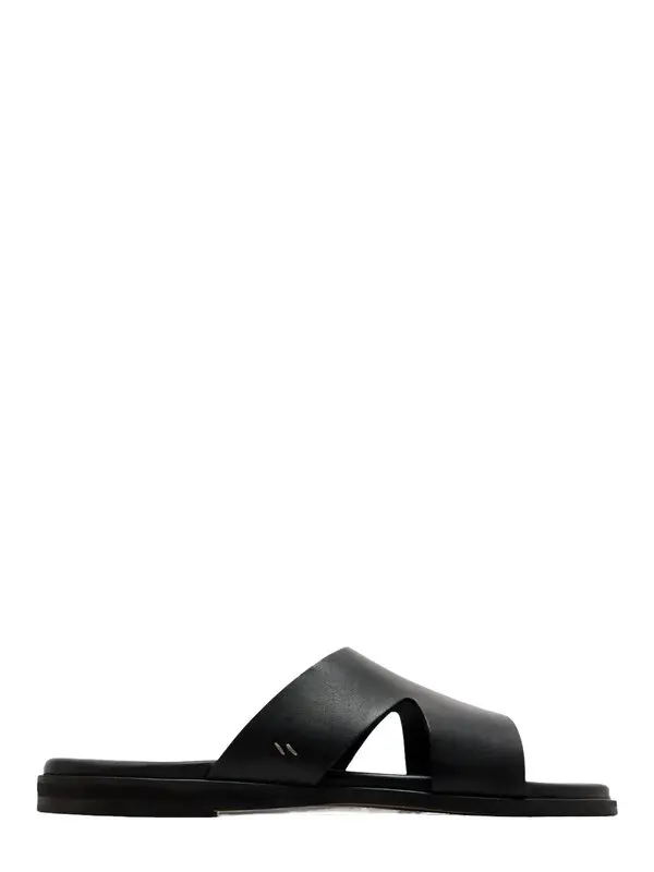 FORSA Leather Slides - Black