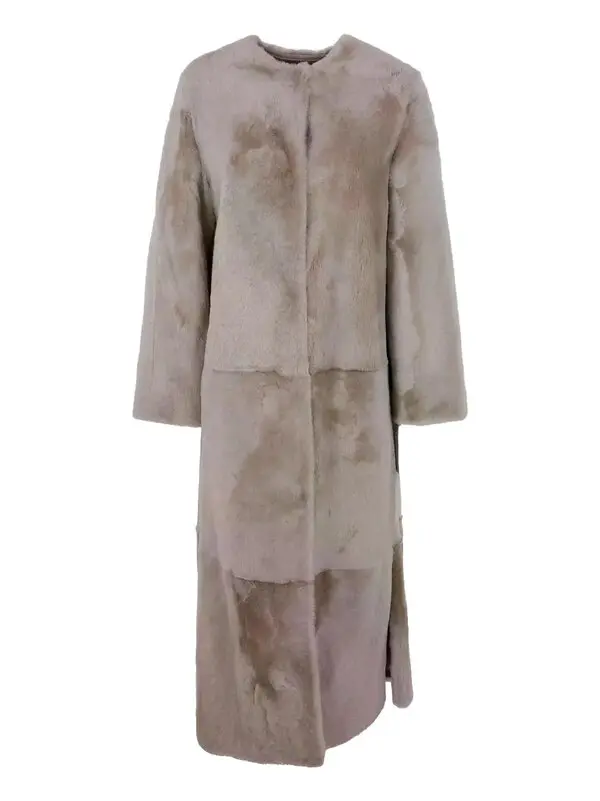 YVES SALOMON Paneled Fur Coat - Neutrals