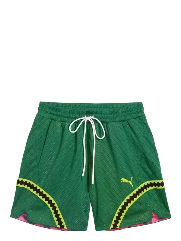 PUMA X Teenage Mutant Ninja Turtles Elasticated-waistband Shorts - Green