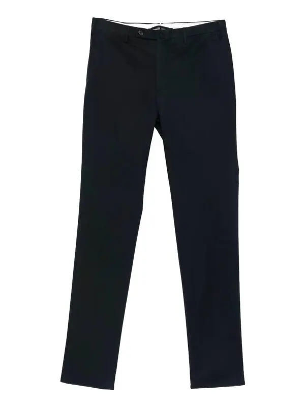Incotex Tapered Cotton Cashmere Trousers - Blue