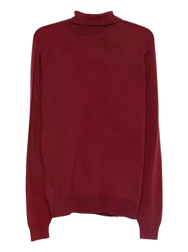 John Smedley Connell Roll-neck Sweater - Red