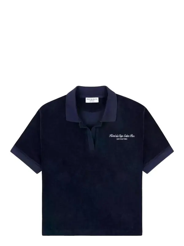 SPORTY & RICH Terry-cloth Polo Shirt - Blue
