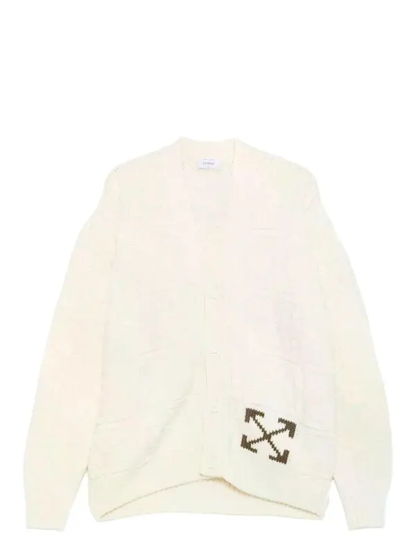 Off-White Arrows-motif Cardigan - Neutrals