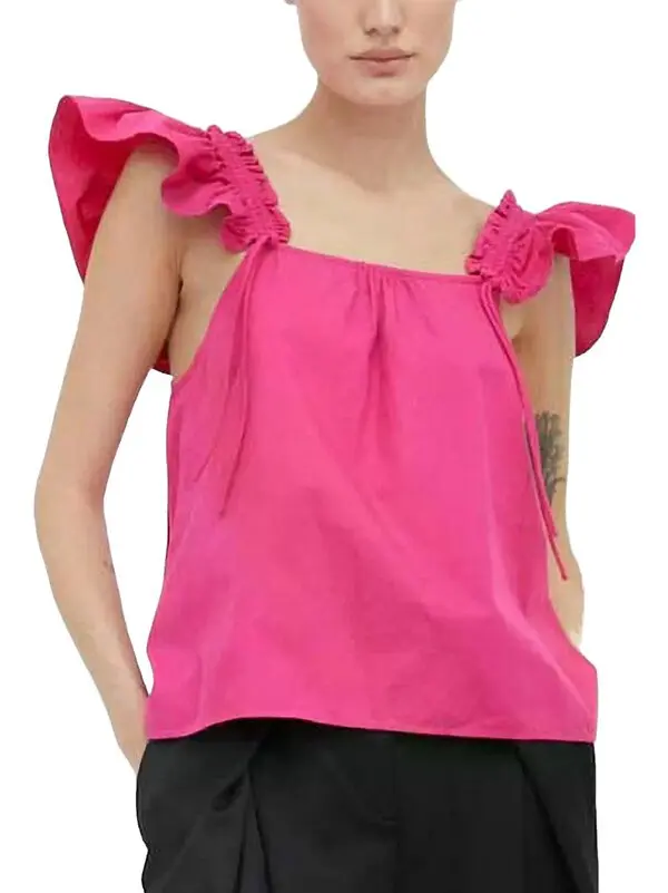 Day Birger Et Mikkelsen Ruffled Sleeveless Top - Pink