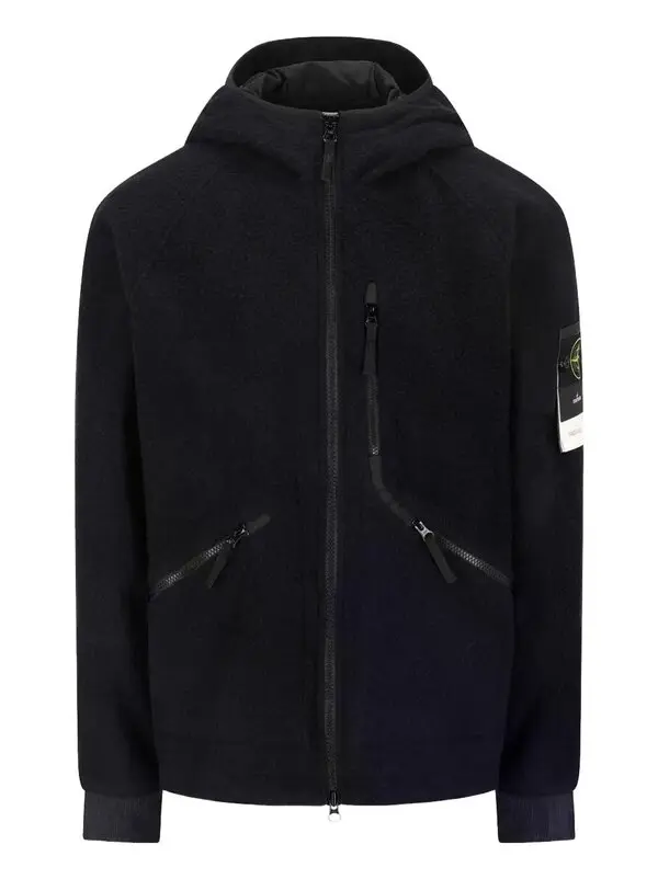Stone Island Hooded Zip-up Jacket - Blue