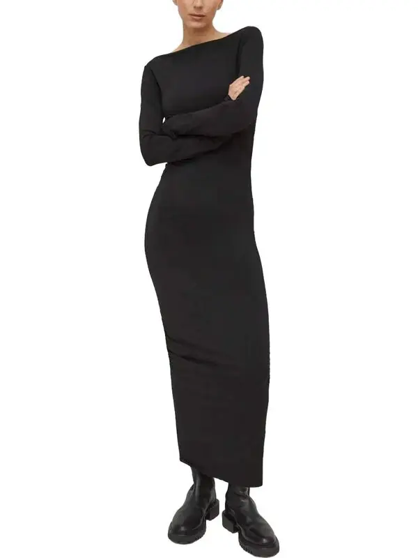Day Birger Et Mikkelsen Long-sleeve Gathered Midi Dress - Black