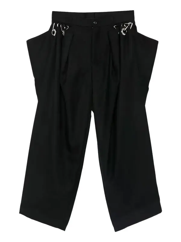 Noir Kei Ninomiya Pleated Trousers - Black