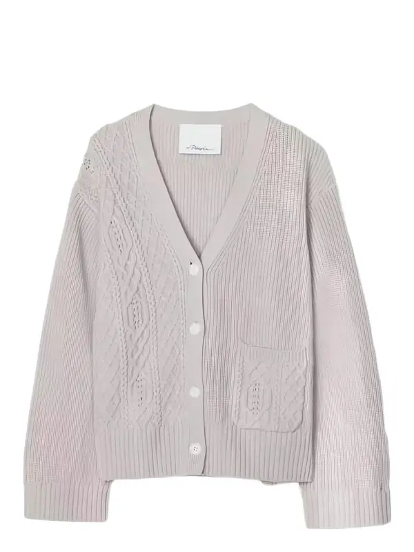 3.1 Phillip Lim Cable-knit Pocket Cardigan - Neutrals