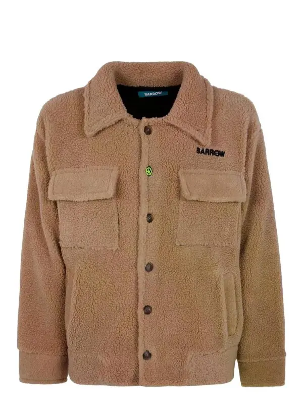 BARROW Button Teddy Jacket - Brown