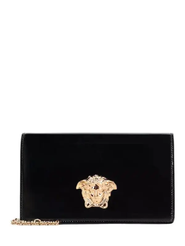 Versace Medusa Patent-leather Clutch - Black