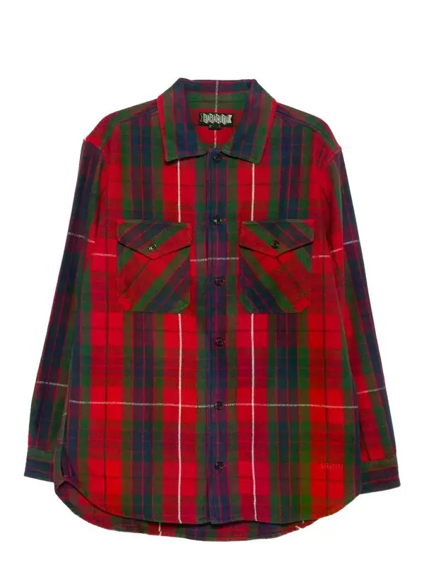 BARACUTA Plaid Cotton Shirt - Red