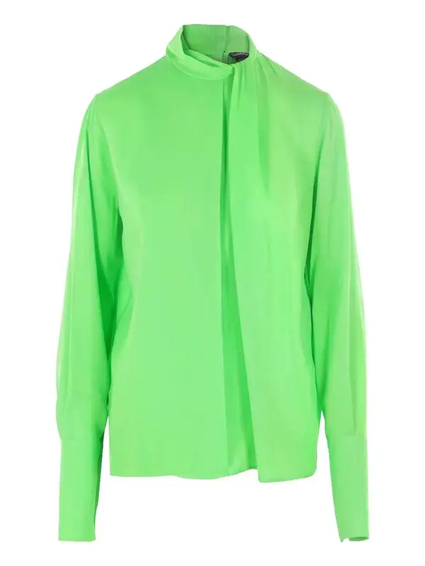 TOM FORD Tie-neck Shirt - Green
