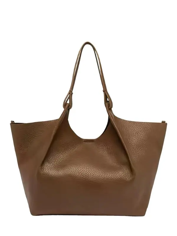 GIANNI CHIARINI Knotted Leather Shoulder Bag - Brown