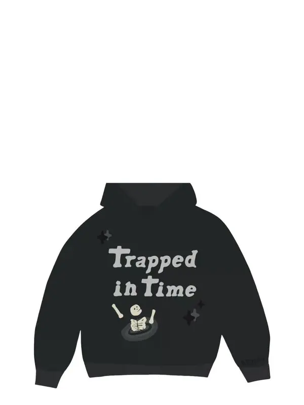 BROKEN PLANET Trapped In Time Graphic Hoodie - Black