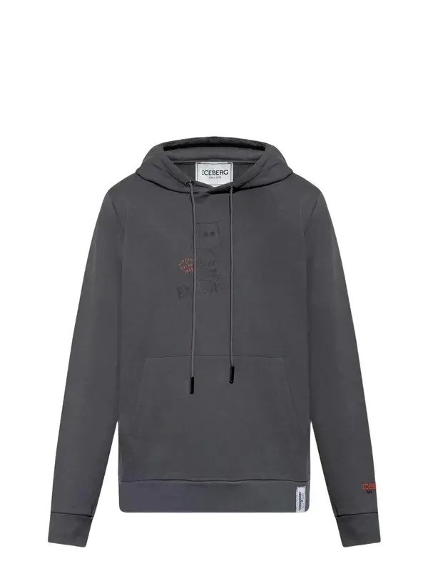 Iceberg Graphic-print Hoodie - Grey
