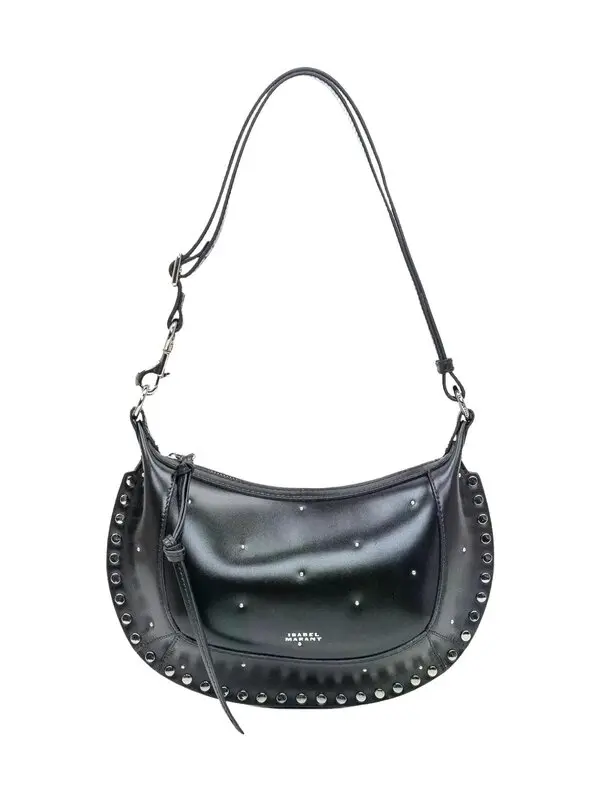 Isabel Marant Oskan Moon Leather Shoulder Bag - Black