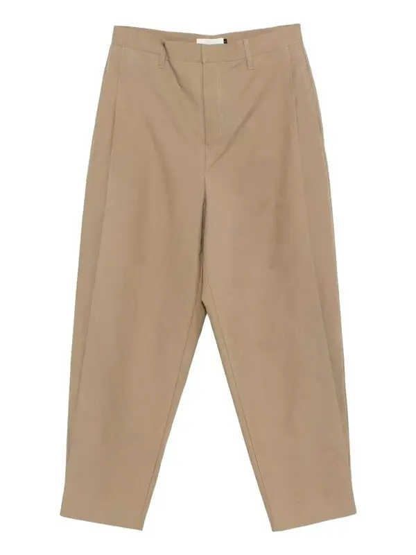 AMOMENTO Cotton Trousers - Neutrals