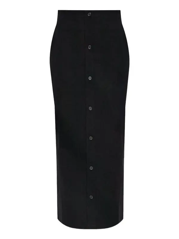 Issey Miyake Like Torso Like Shirt Buttoned Skirt - Black
