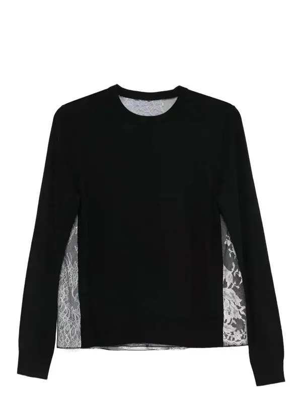 QUETSCHE Lace-panel Jumper - Black